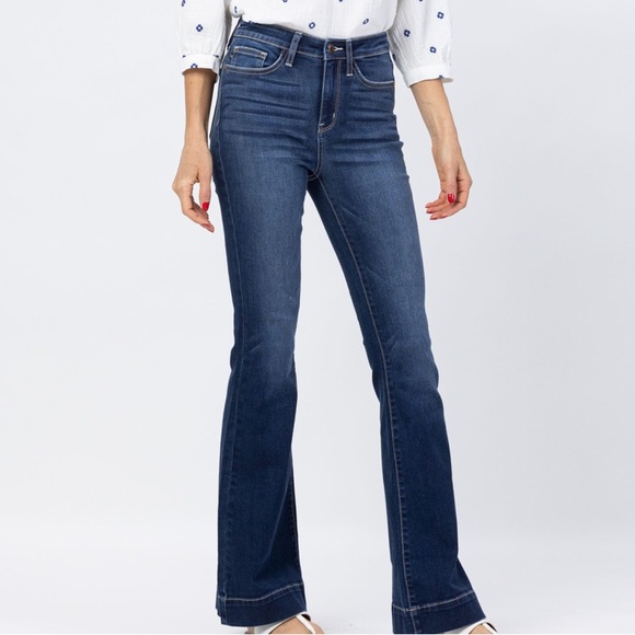 Judy Blue | Jeans | Nwt Judy Blue Hi Rise 82395 Trouser Flare Jeans 2 ...